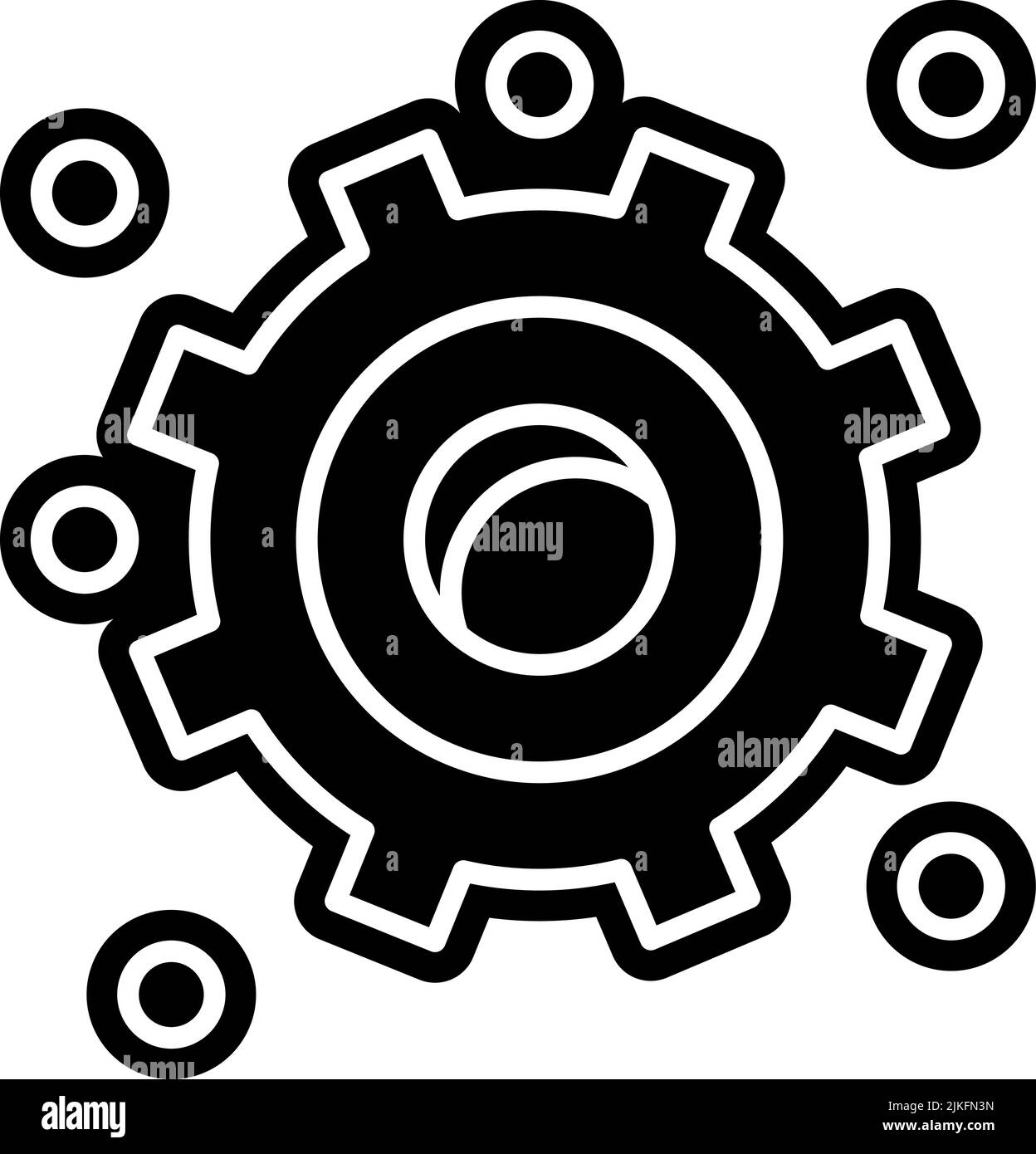 gear icon black vector illustration Stock Vector Image & Art - Alamy