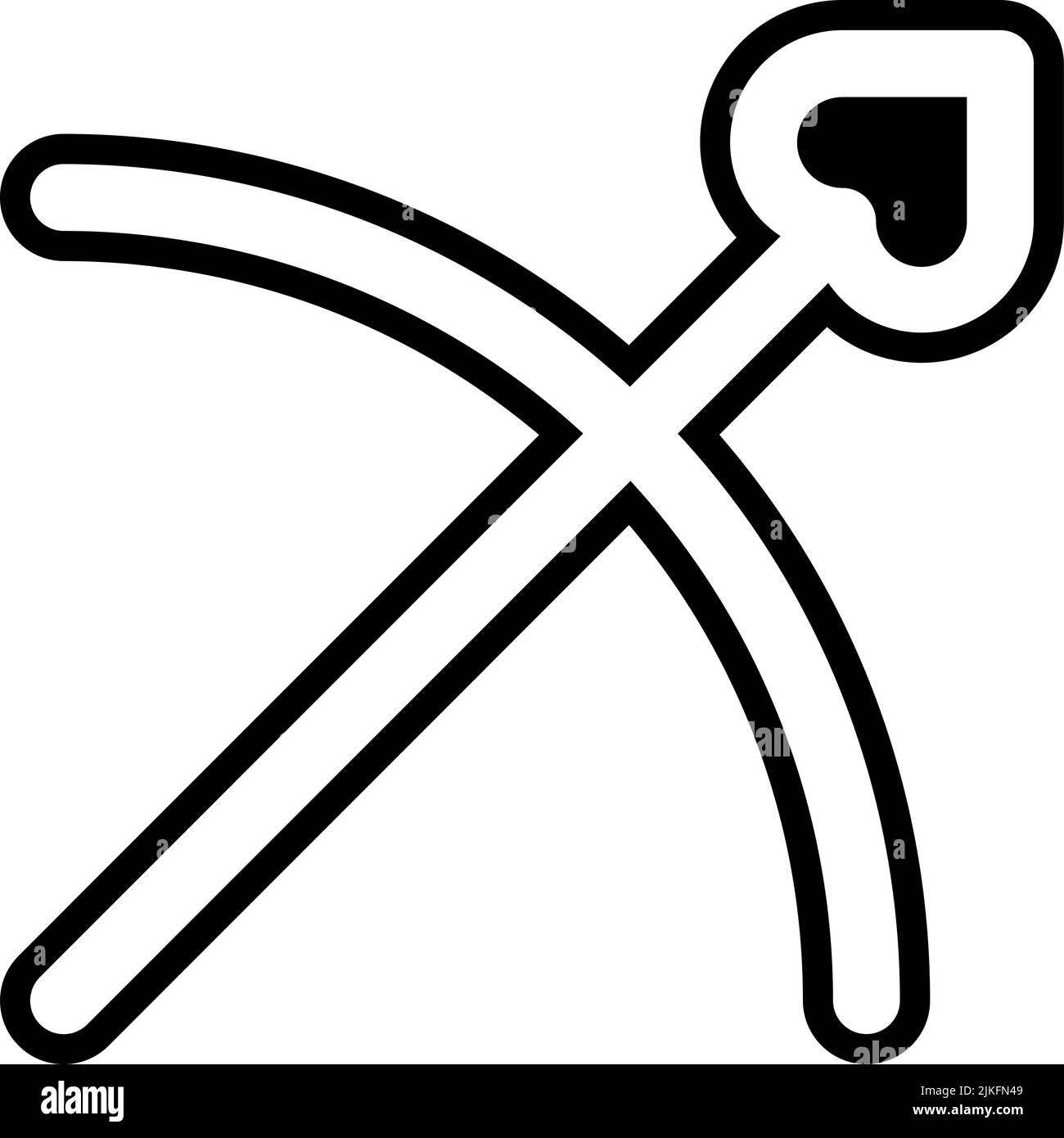cupid arrow icon black vector illustration Stock Vector Image & Art - Alamy