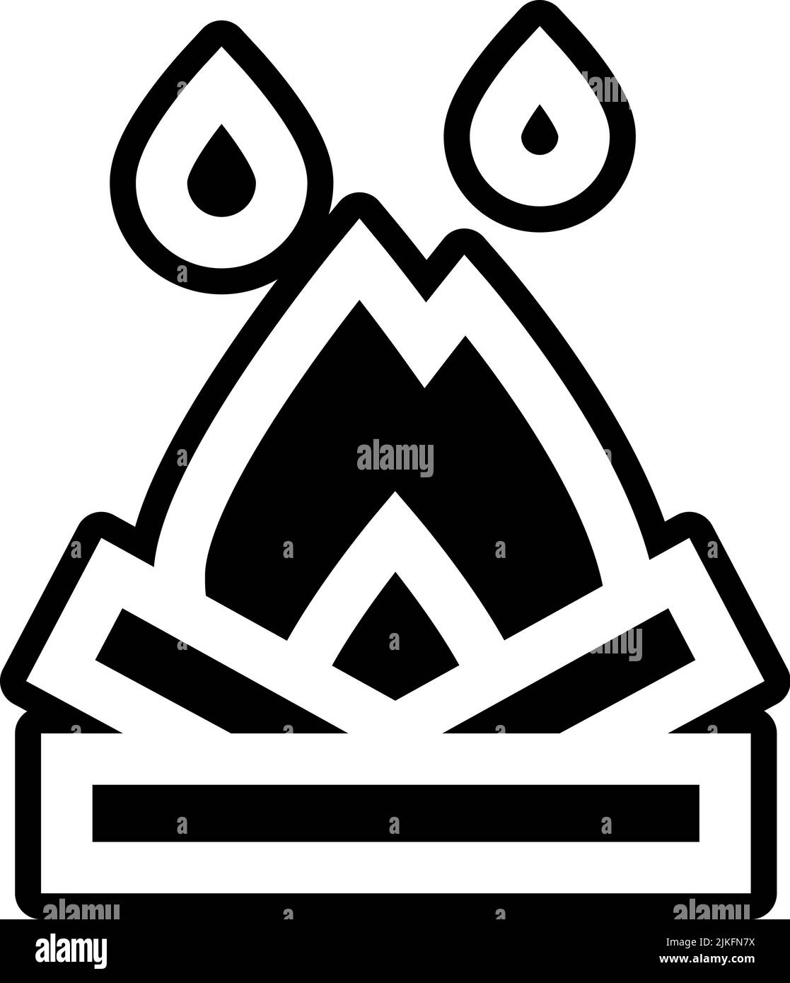 bonfire icon black vector illustration Stock Vector Image & Art - Alamy