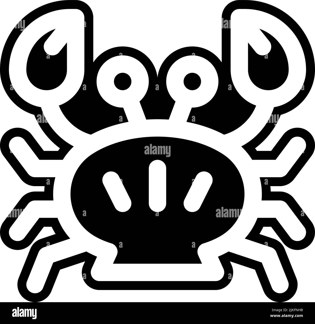 crab icon black vector illustration Stock Vector Image & Art - Alamy