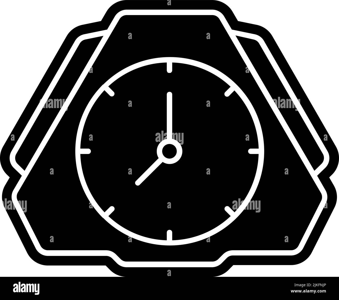 clock icon black vector illustration Stock Vector Image & Art - Alamy