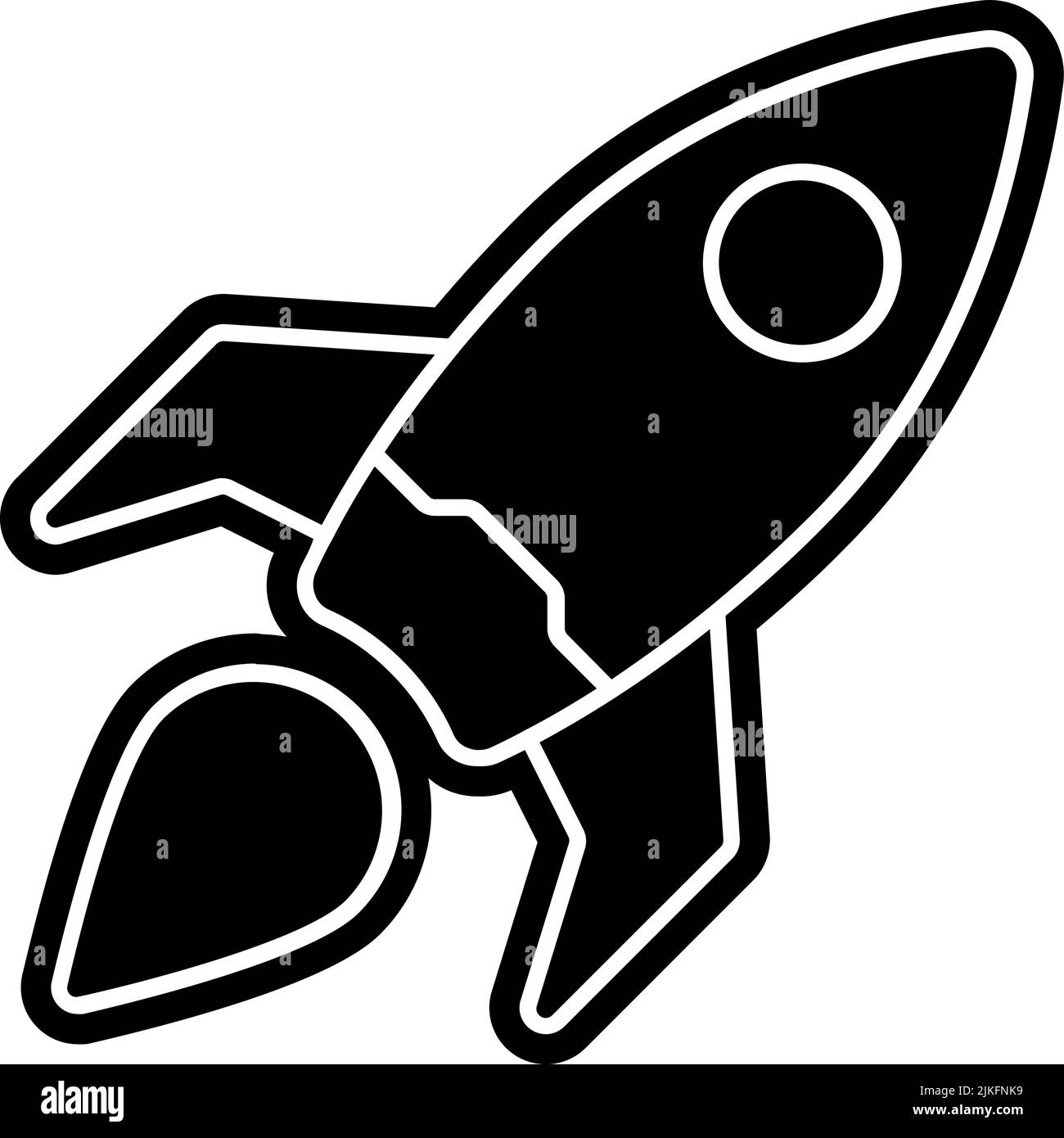 rocket icon black vector illustration Stock Vector Image & Art - Alamy