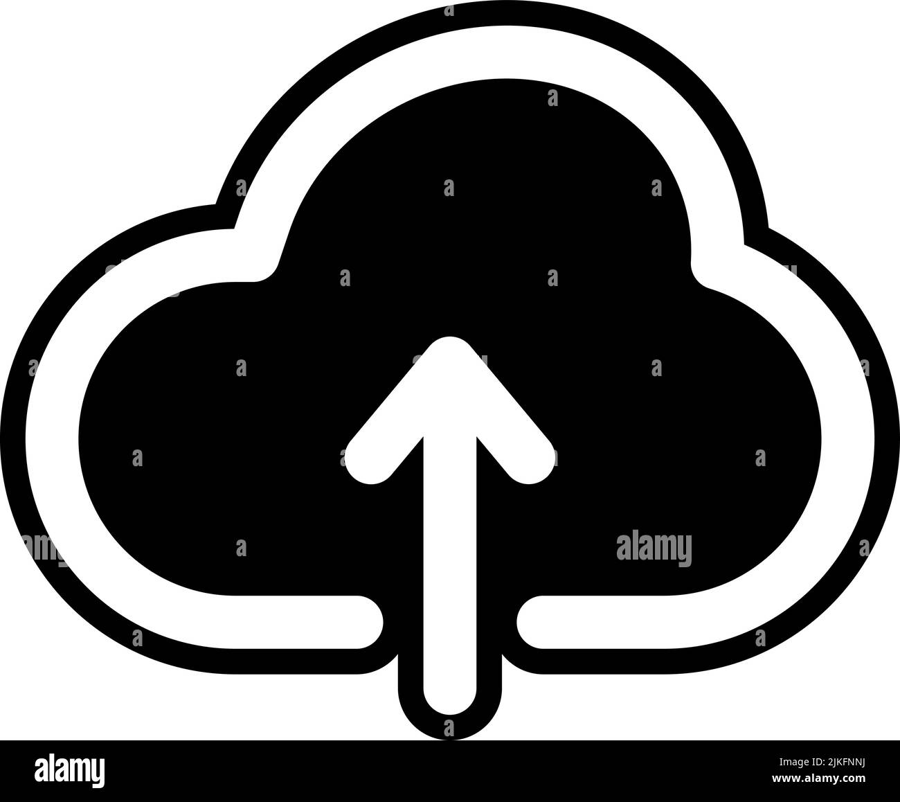 upload icon black vector illustration Stock Vector Image & Art - Alamy
