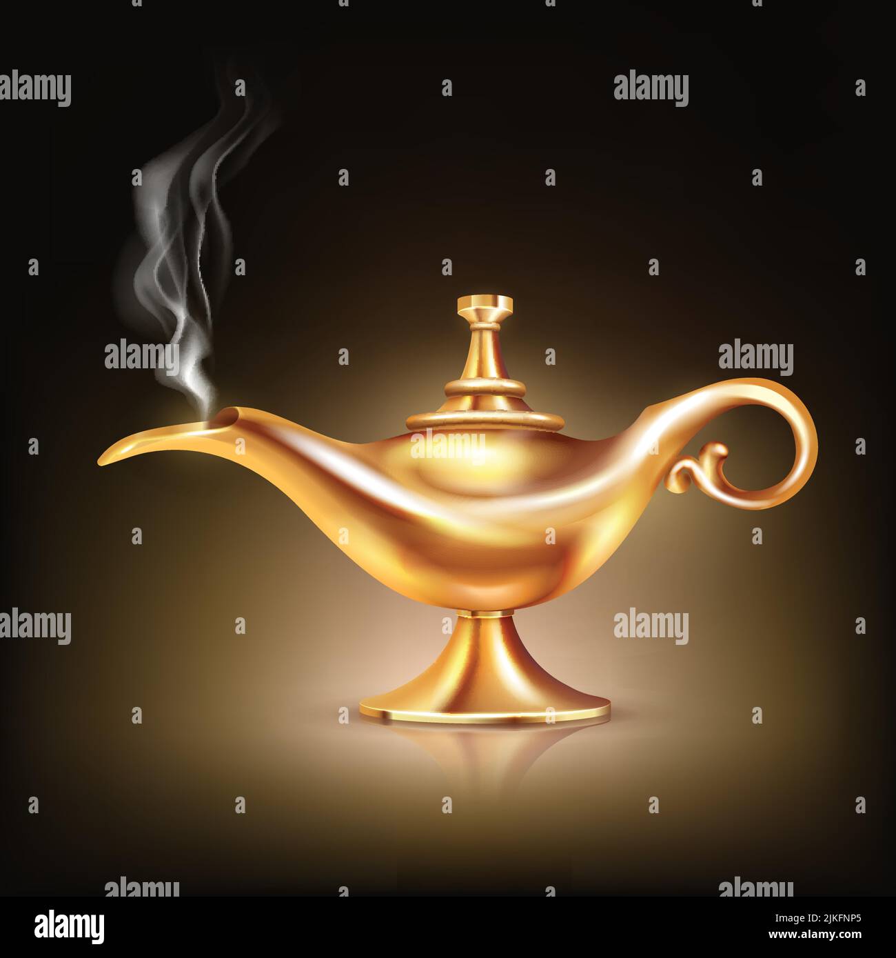 Aladdin lamp smoke composition with realistic cumbersome image of ...