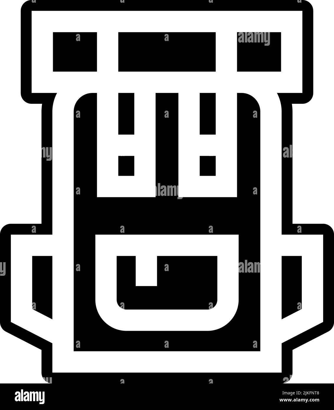 backpack icon black vector illustration Stock Vector Image & Art - Alamy