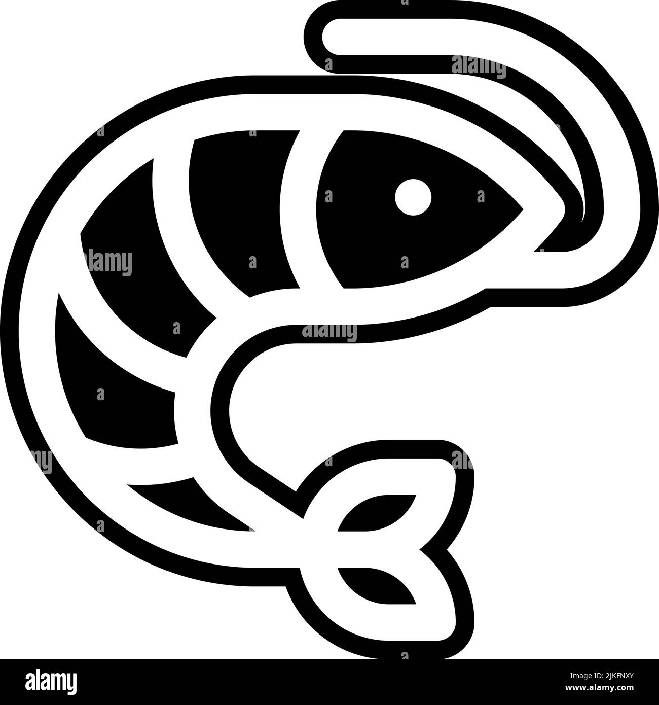 shrimp icon black vector illustration Stock Vector Image & Art - Alamy