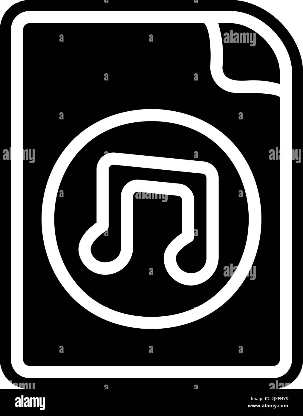 music file icon black vector illustration Stock Vector Image & Art - Alamy