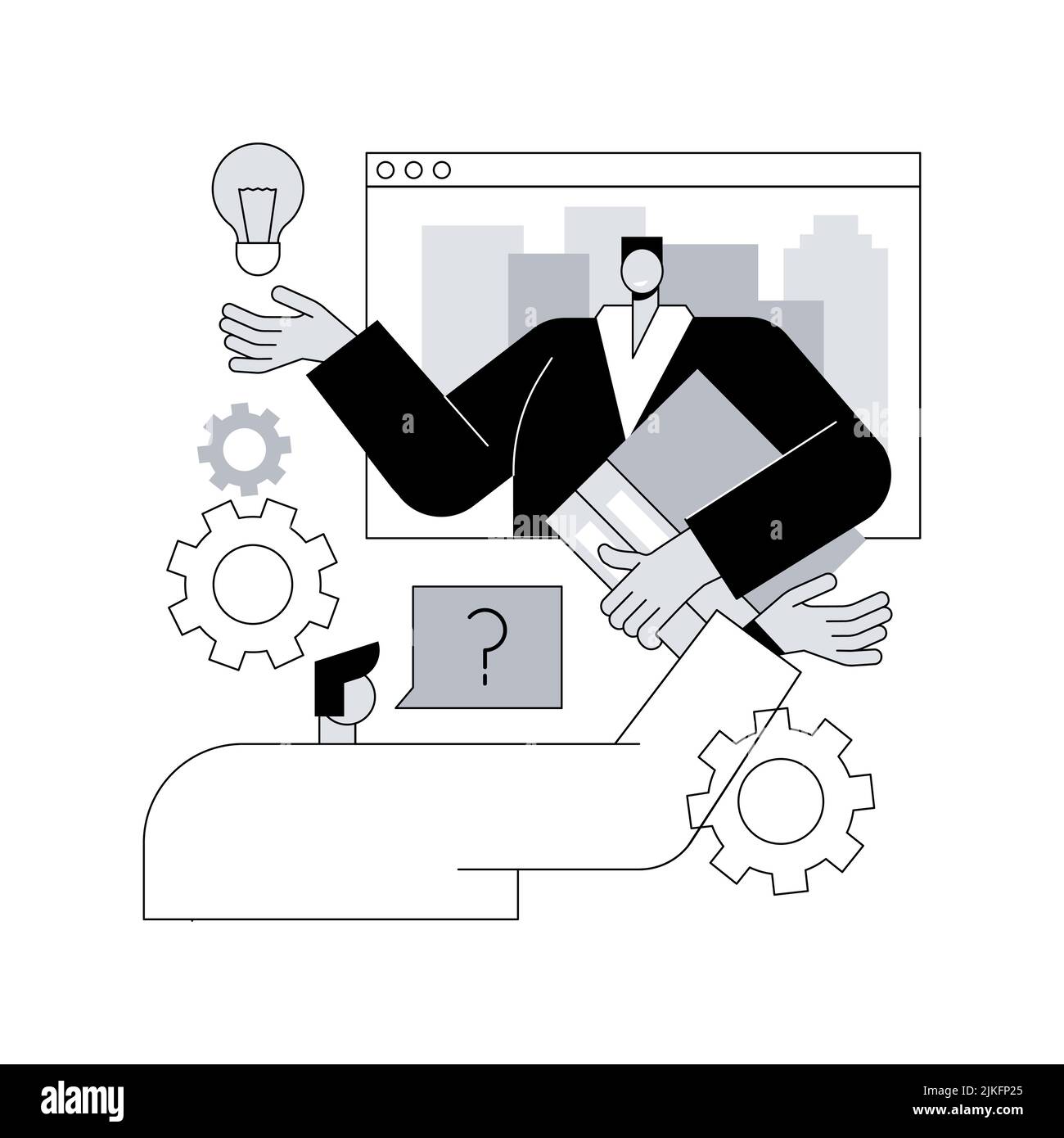 Career advice abstract concept vector illustration. Career building ...