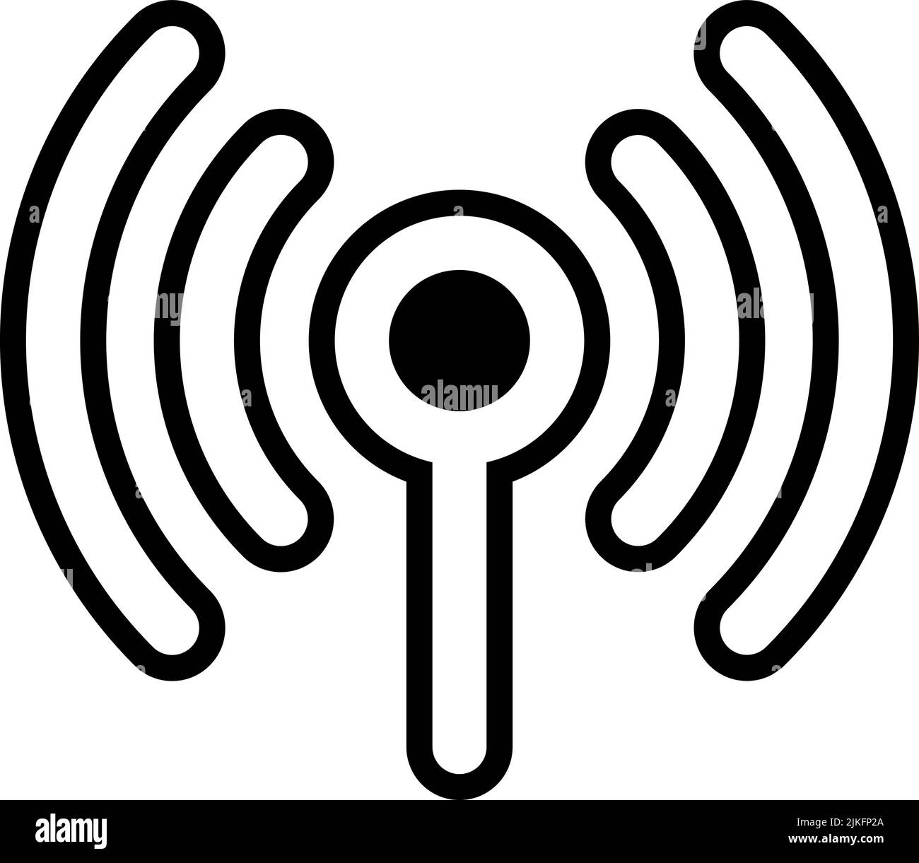 signal icon black vector illustration Stock Vector Image & Art - Alamy