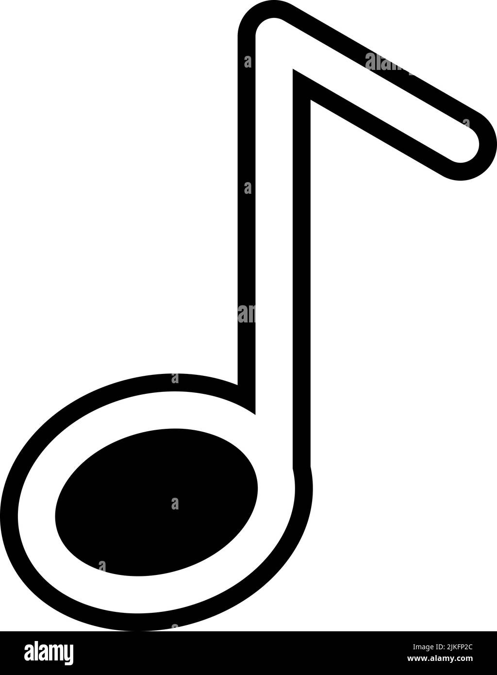 music note icon black vector illustration Stock Vector Image & Art - Alamy