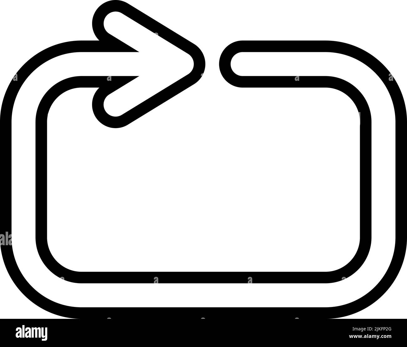 repeat icon black vector illustration Stock Vector Image & Art - Alamy