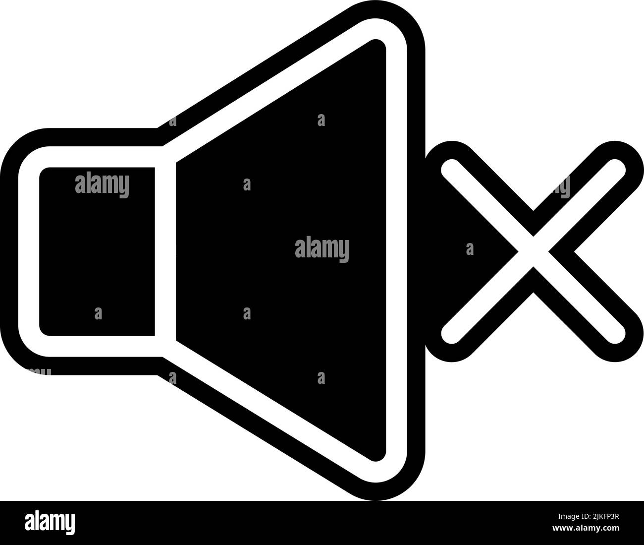 volume mute icon black vector illustration Stock Vector Image & Art - Alamy