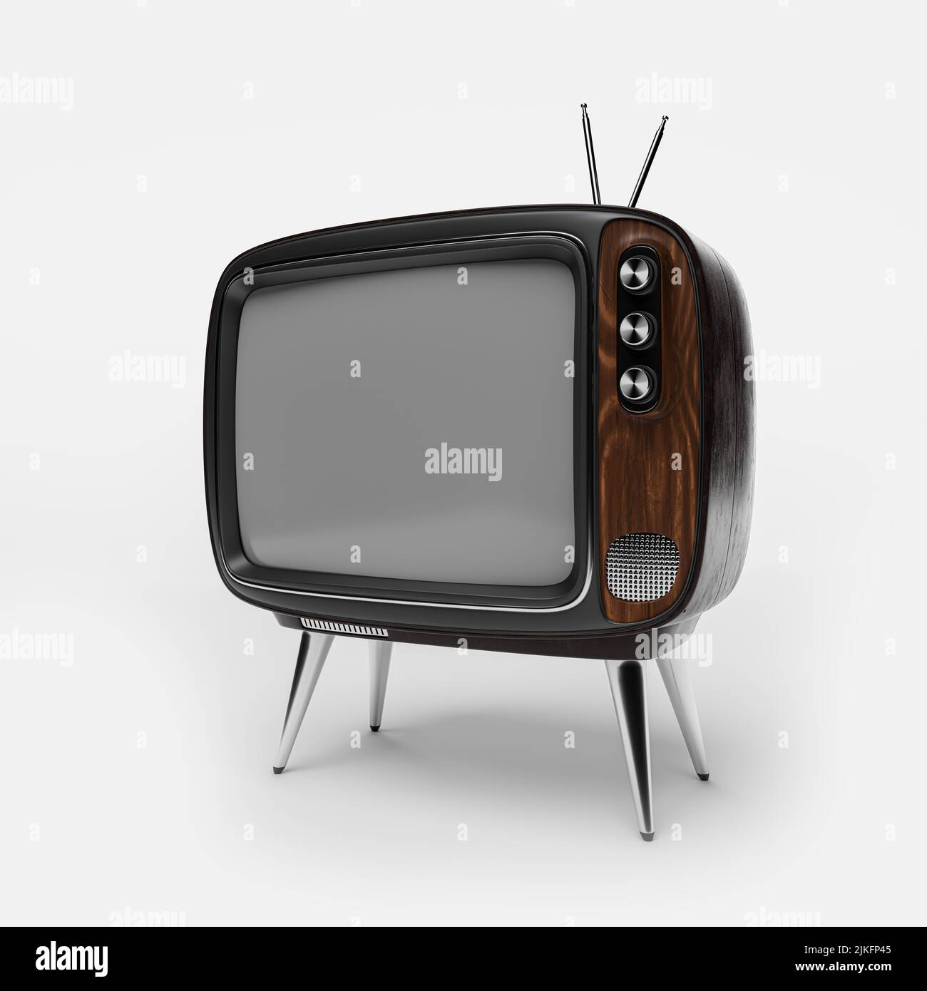 Retro TV blank screen template. Mockup isolated on white background ...
