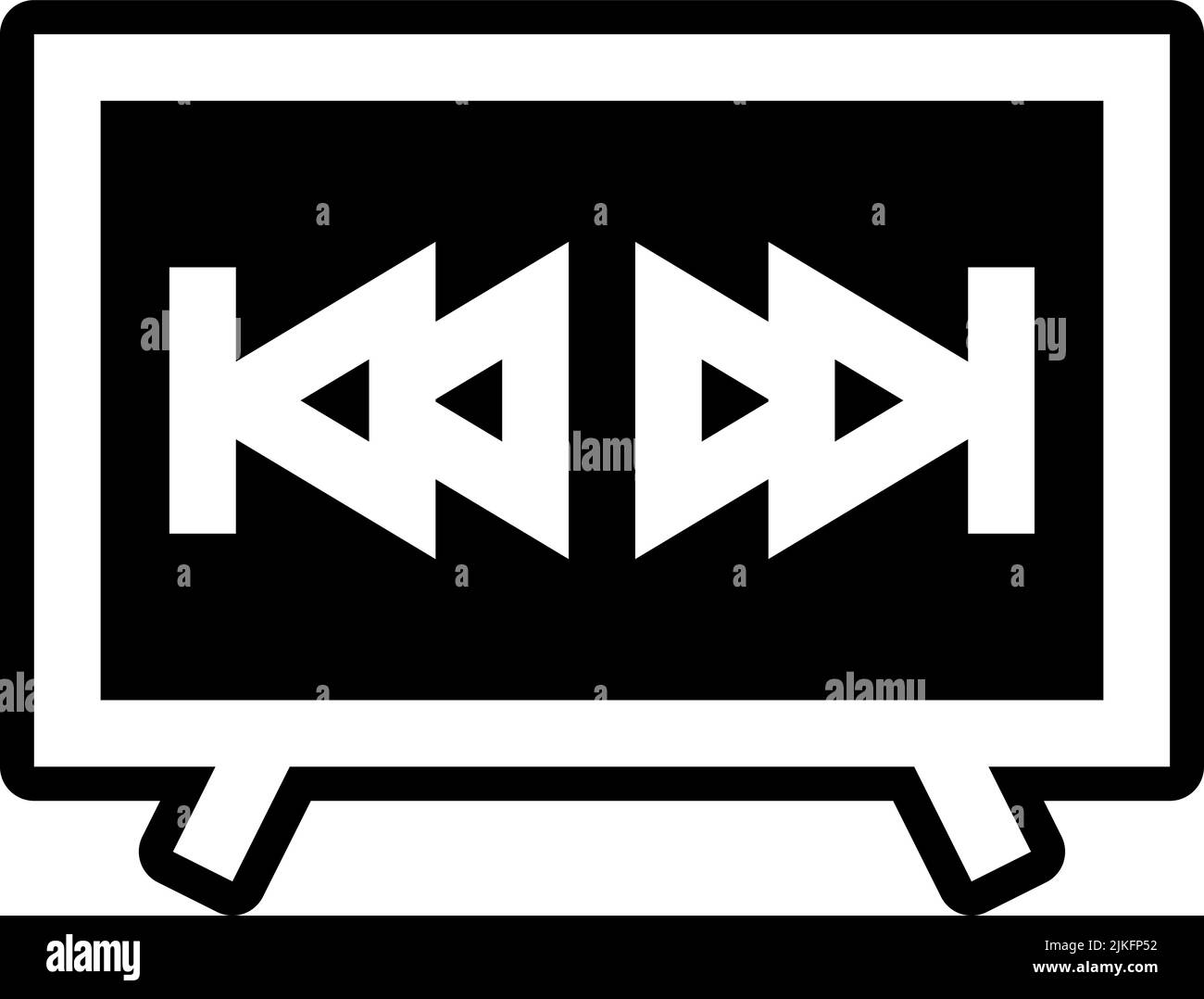 rewind icon black vector illustration Stock Vector Image & Art - Alamy