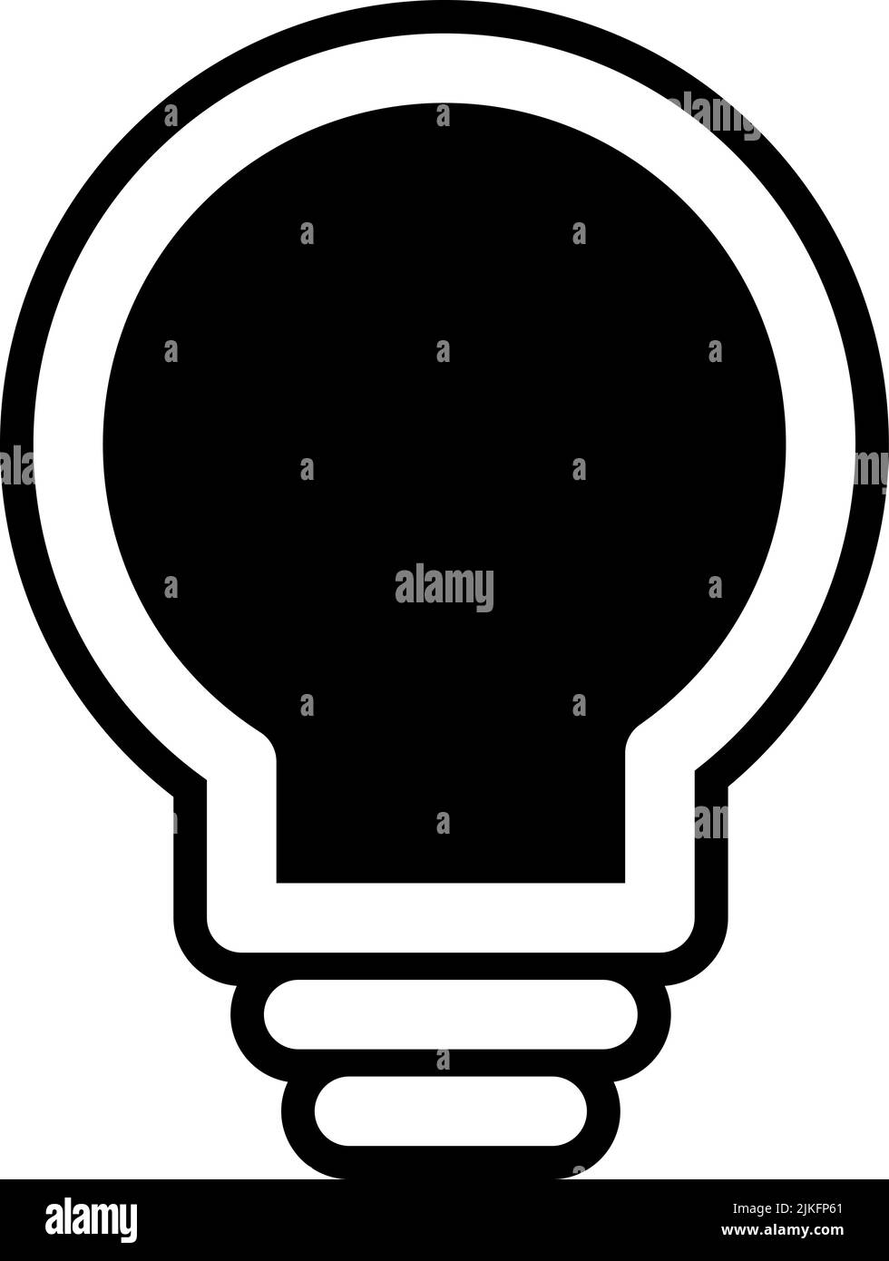 bulb icon black vector illustration Stock Vector Image & Art - Alamy