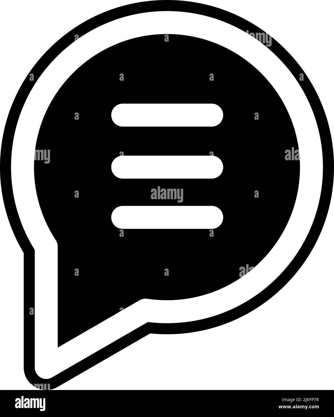 chat icon black vector illustration Stock Vector Image & Art - Alamy