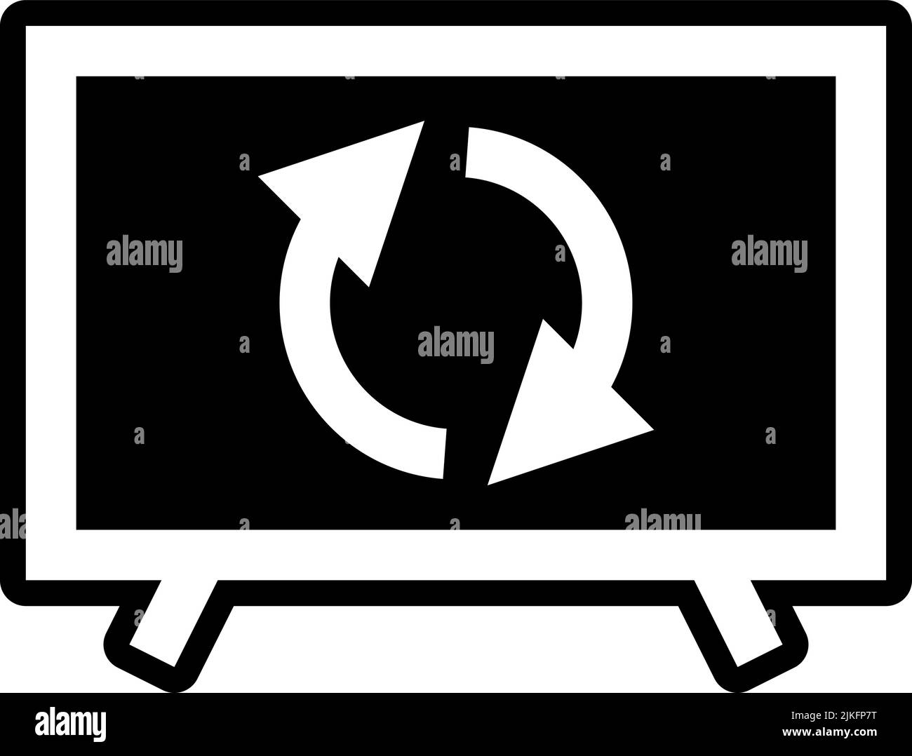 refresh icon black vector illustration Stock Vector Image & Art - Alamy