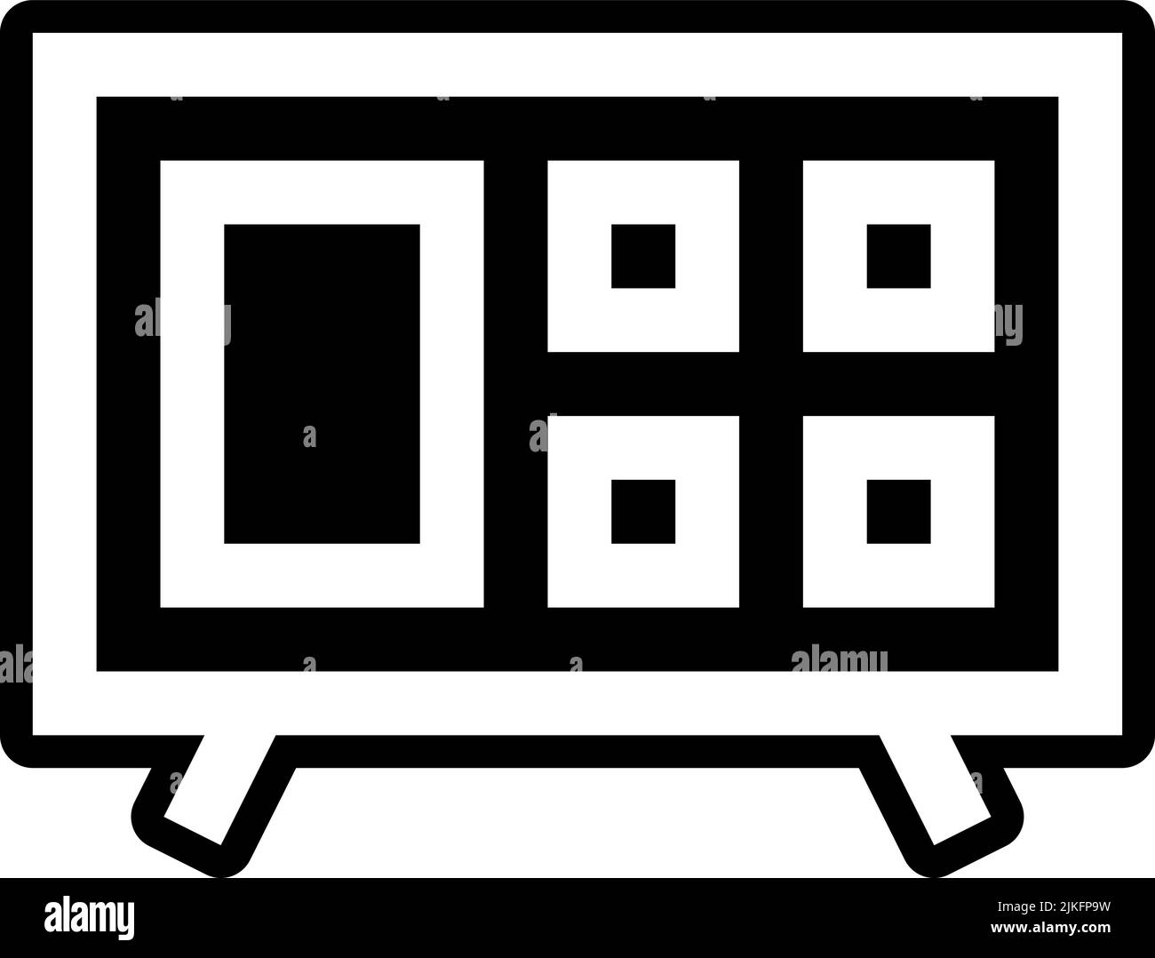 menu icon black vector illustration Stock Vector Image & Art - Alamy