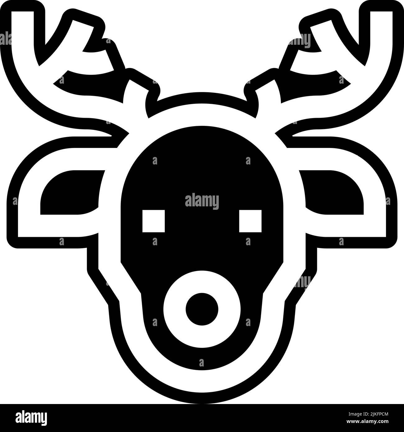 rudolf icon black vector illustration Stock Vector Image & Art - Alamy