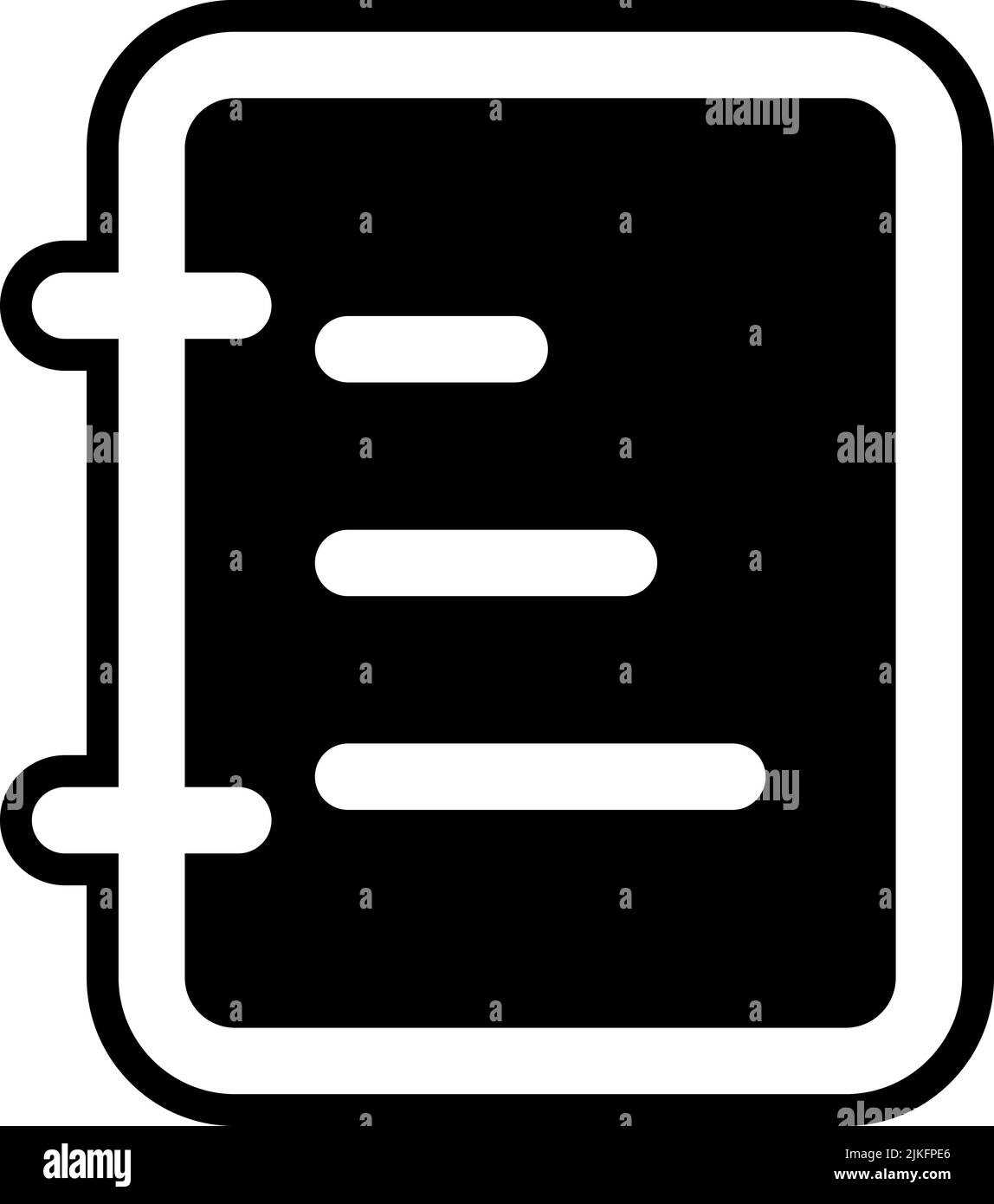 notebook icon black vector illustration Stock Vector Image & Art - Alamy