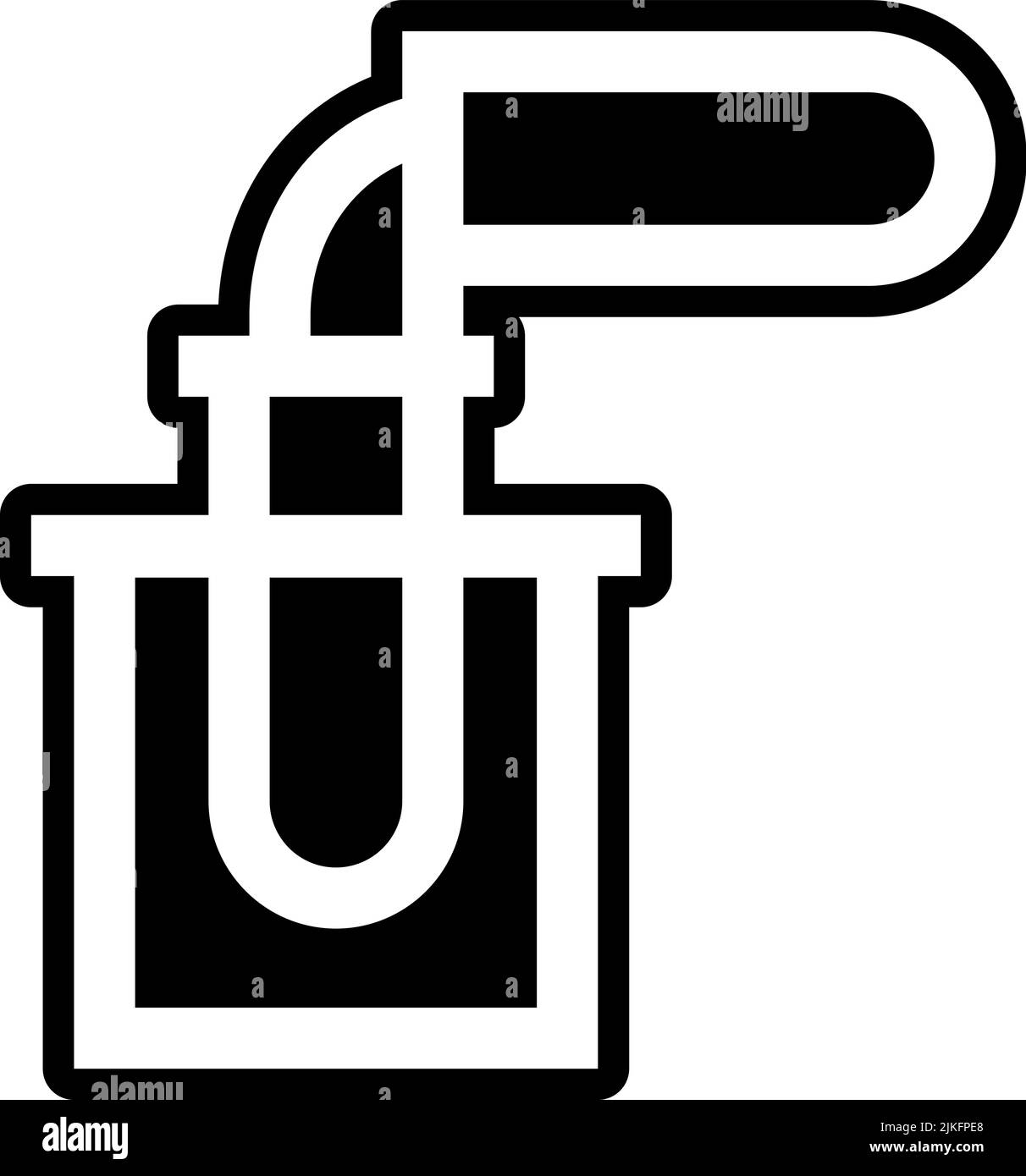 test tube icon black vector illustration Stock Vector Image & Art - Alamy