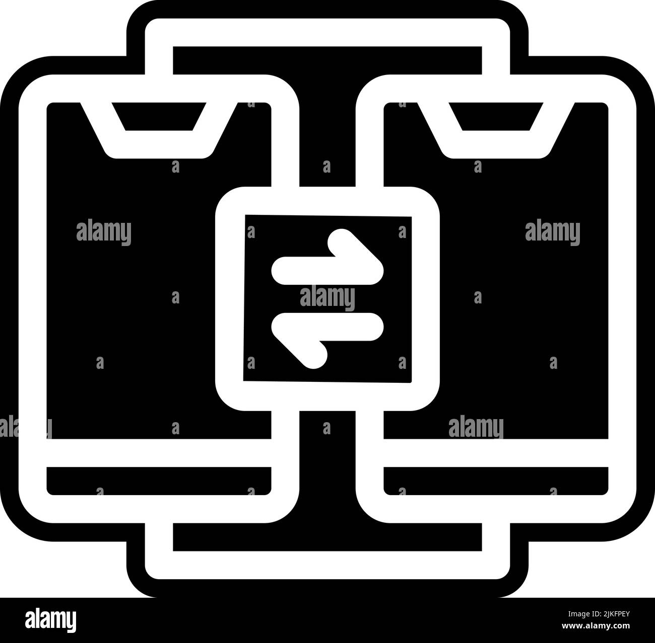 synchronize icon black vector illustration Stock Vector Image & Art - Alamy