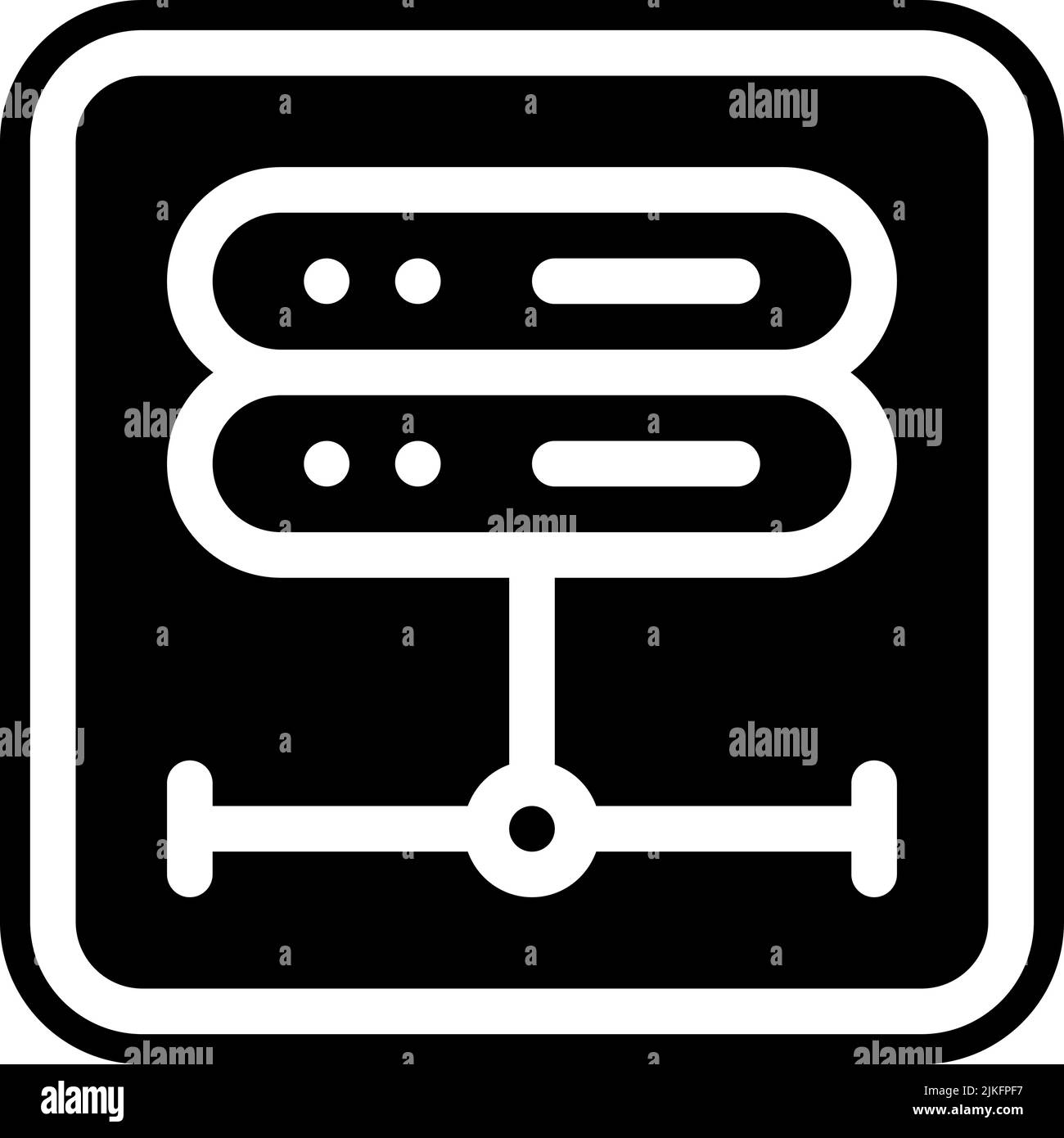 server icon black vector illustration Stock Vector Image & Art - Alamy