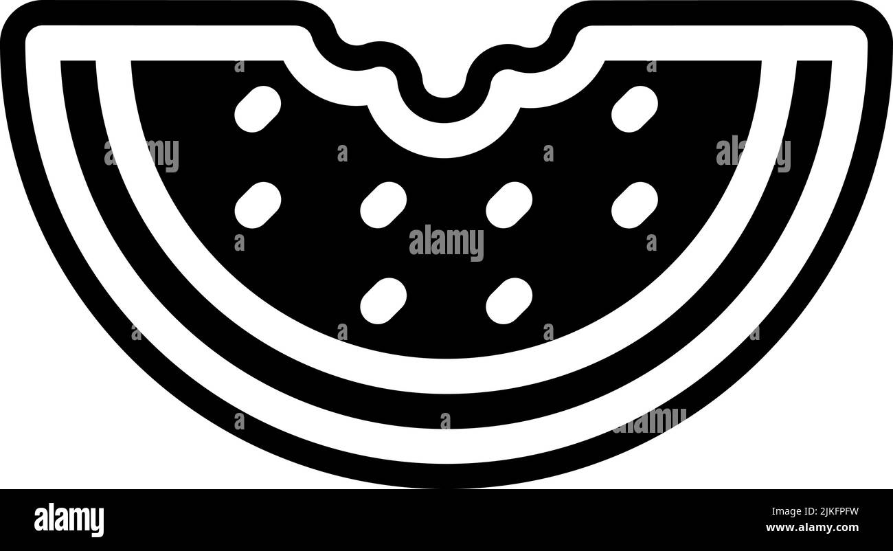 watermelon icon black vector illustration Stock Vector Image & Art - Alamy