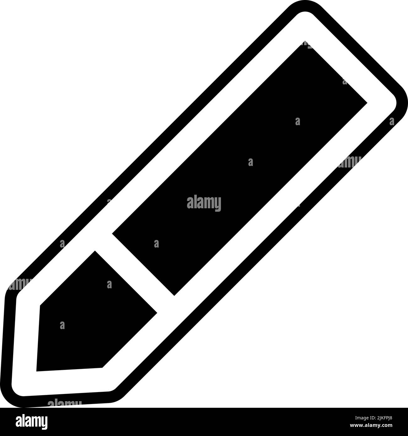 pencil icon black vector illustration Stock Vector Image & Art - Alamy
