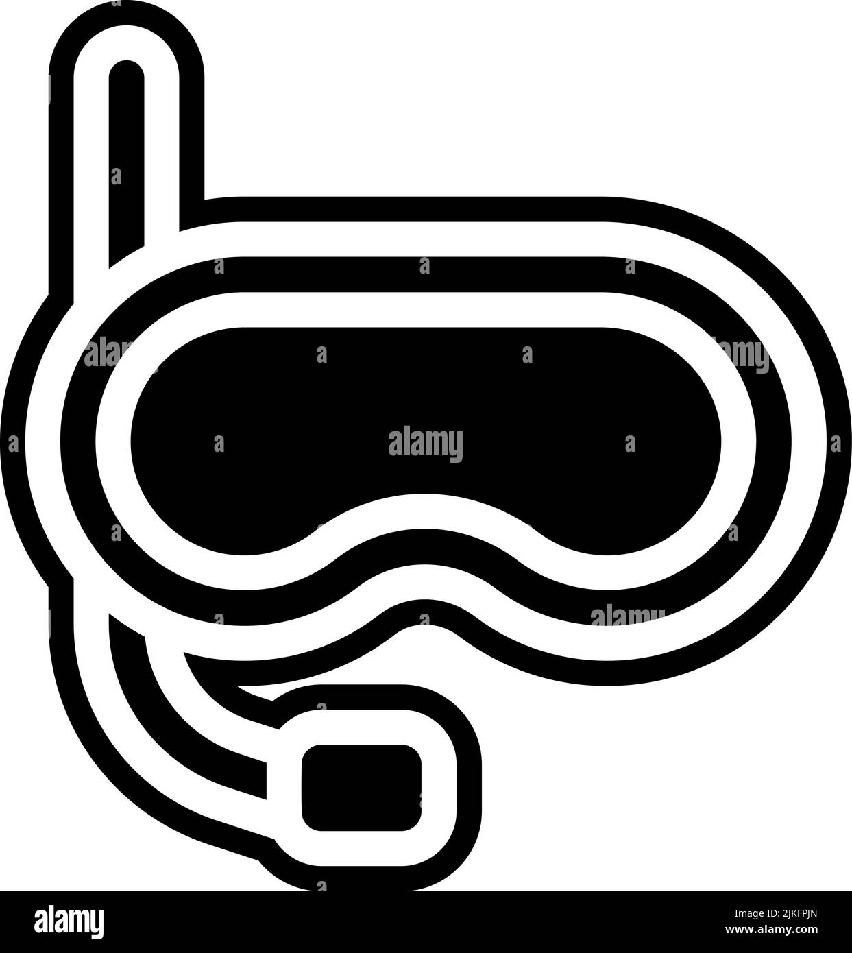 diving goggles icon black vector illustration Stock Vector Image & Art ...