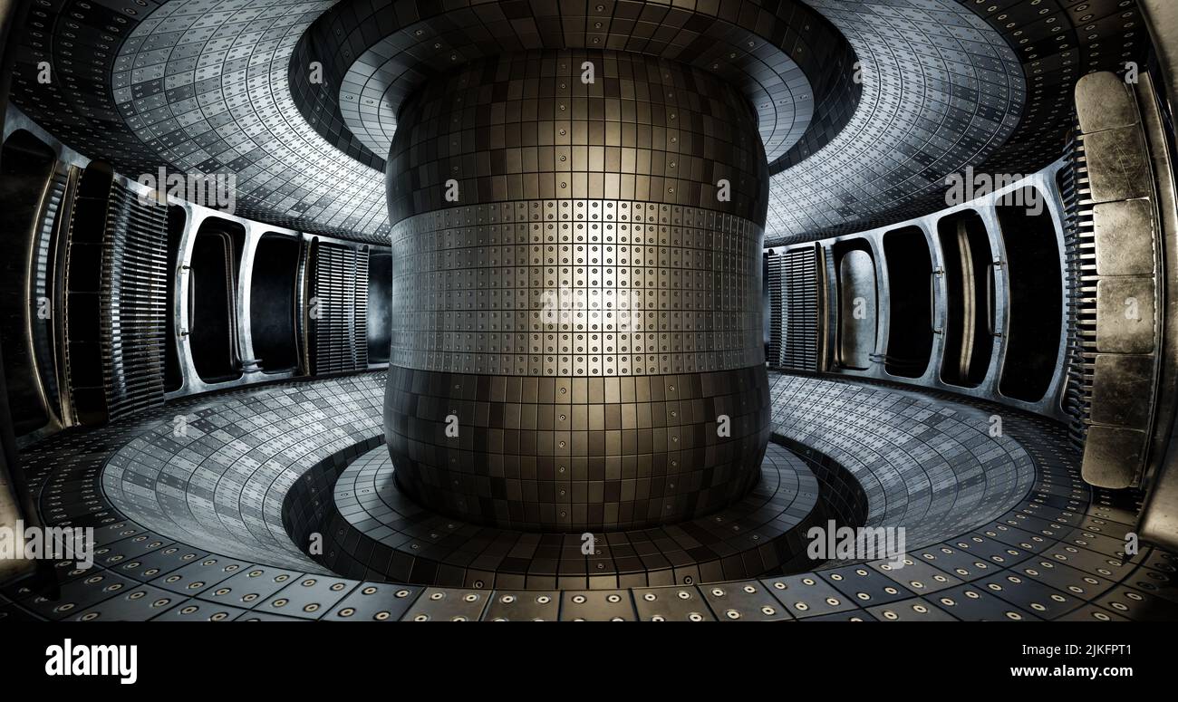 Fusion reactor. Toroidal chamber with a magnetic coil. device for ...