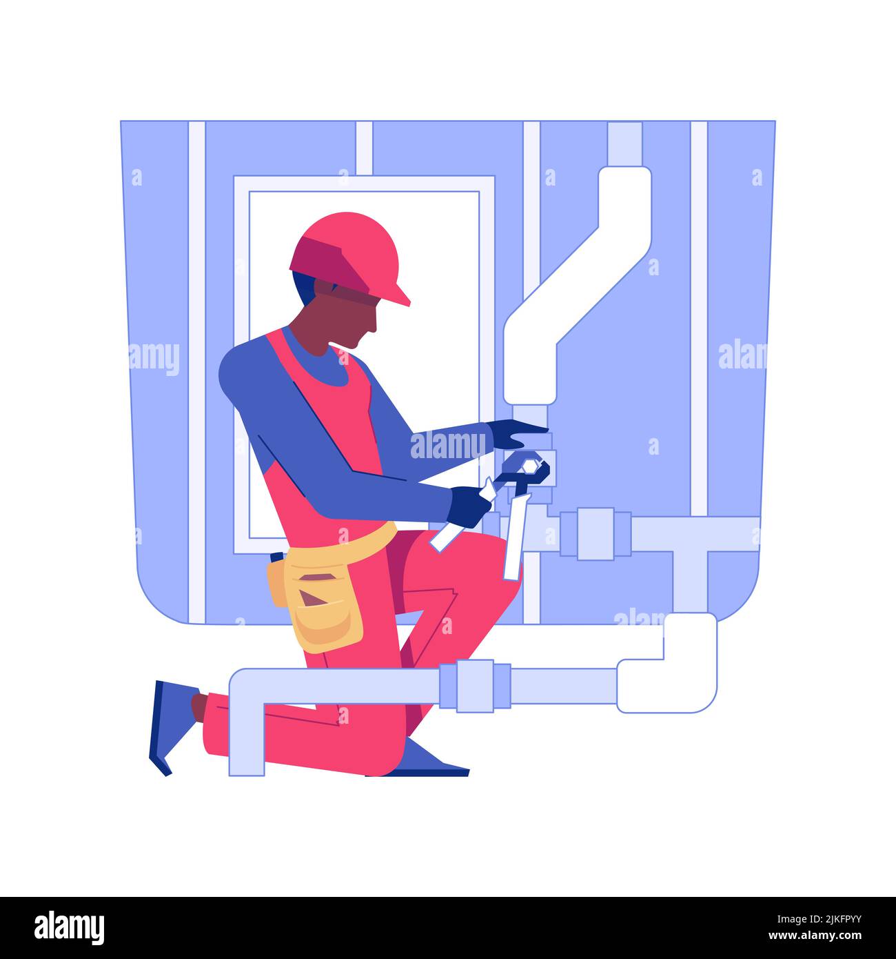 Plumbing installation isolated concept vector illustration ...
