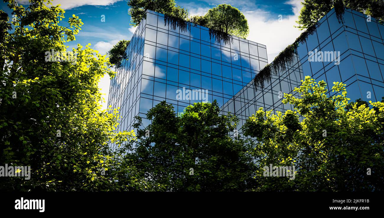 Eco friendly city skyscraper hi-res stock photography and images - Alamy