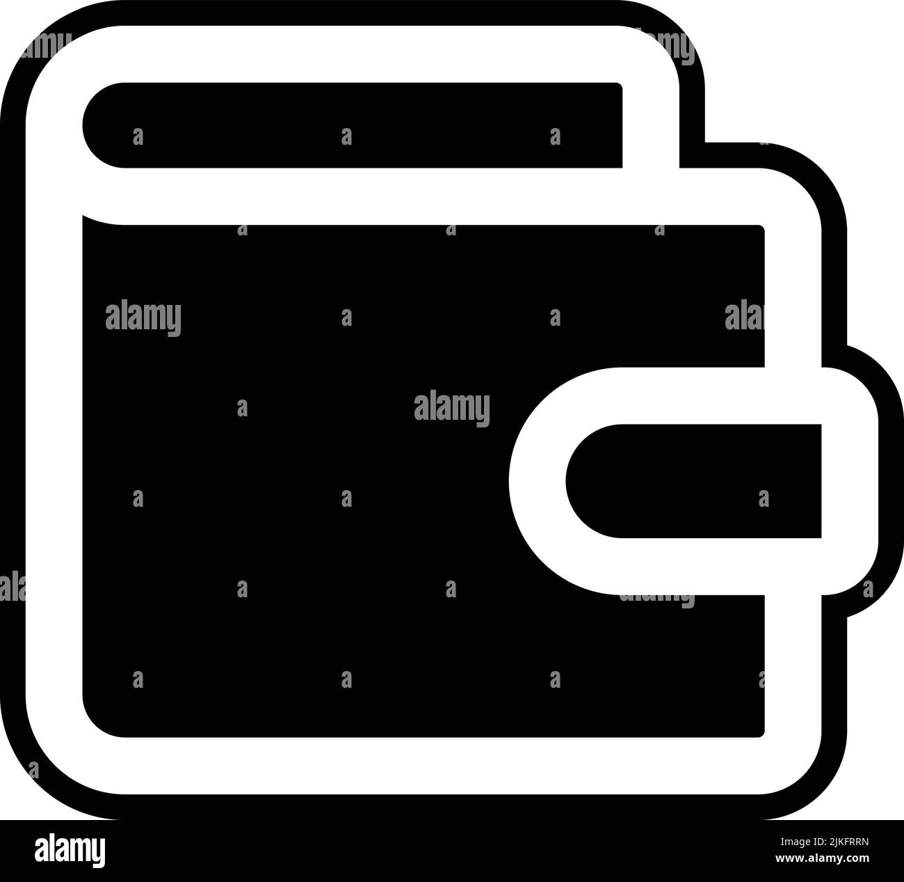 wallet icon black vector illustration Stock Vector Image & Art - Alamy