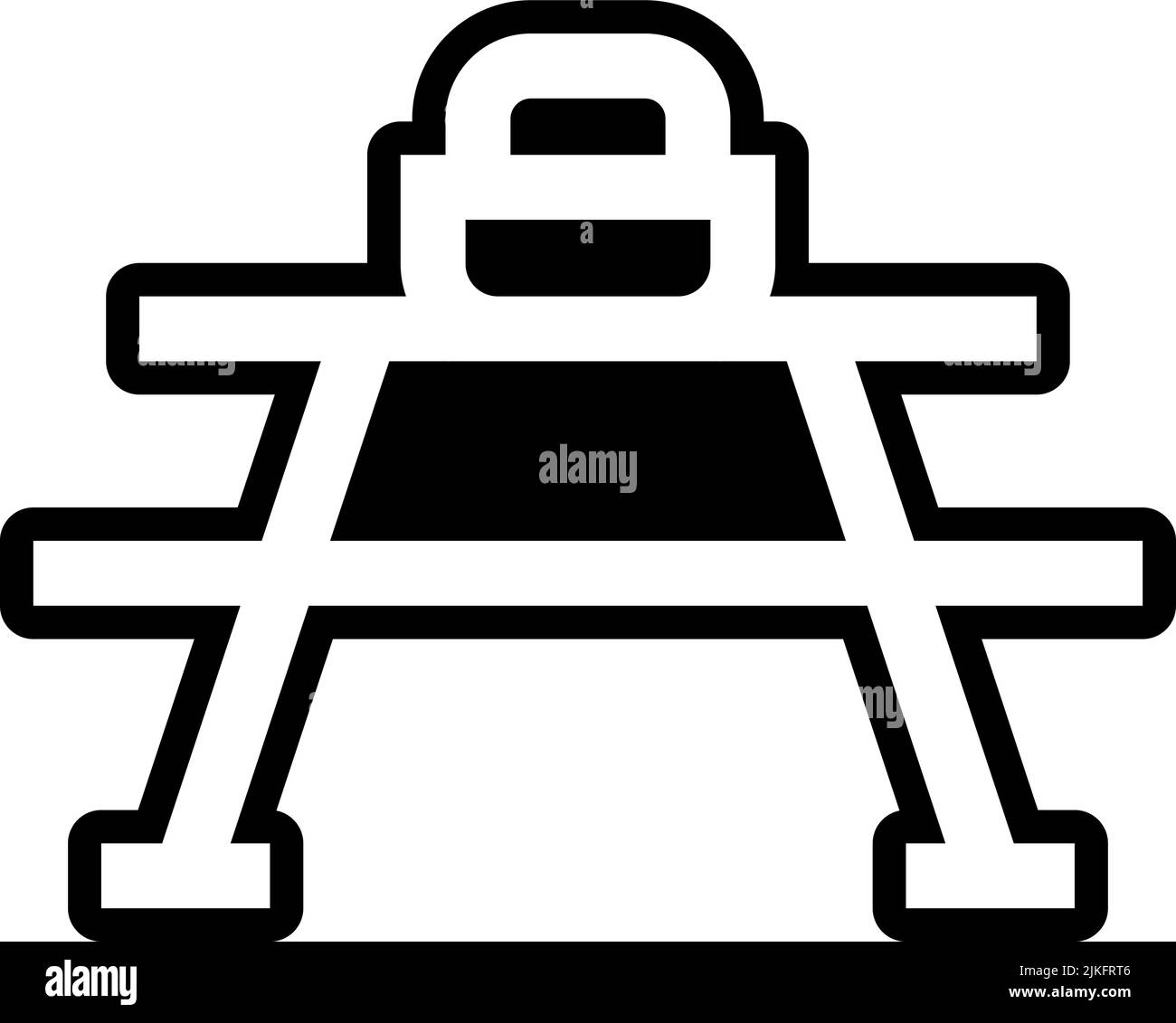 camping table icon black vector illustration Stock Vector Image & Art ...