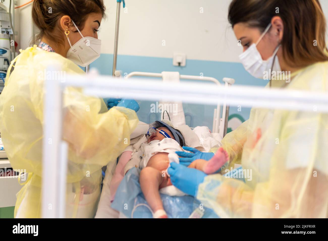 Bronchiolitis epidemic in a hospital pediatric ward Stock Photo - Alamy
