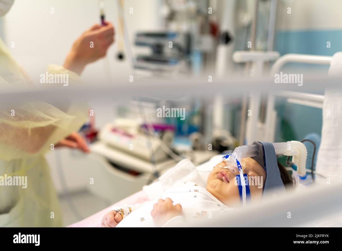 Bronchiolitis epidemic in a hospital pediatric ward Stock Photo - Alamy