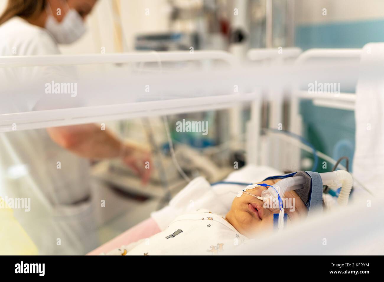 Bronchiolitis epidemic in a hospital pediatric ward Stock Photo - Alamy