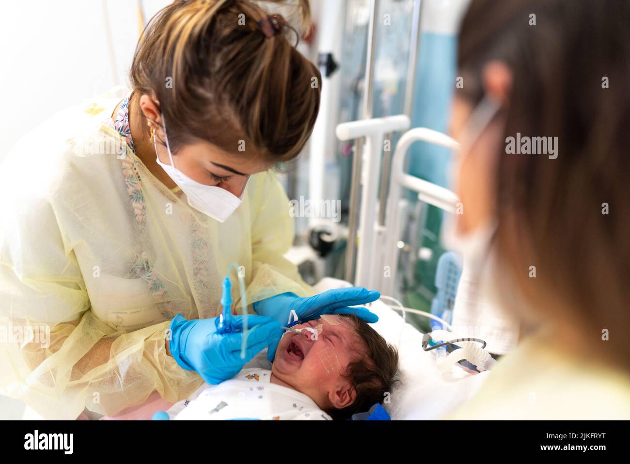 Bronchiolitis epidemic in a hospital pediatric ward Stock Photo - Alamy