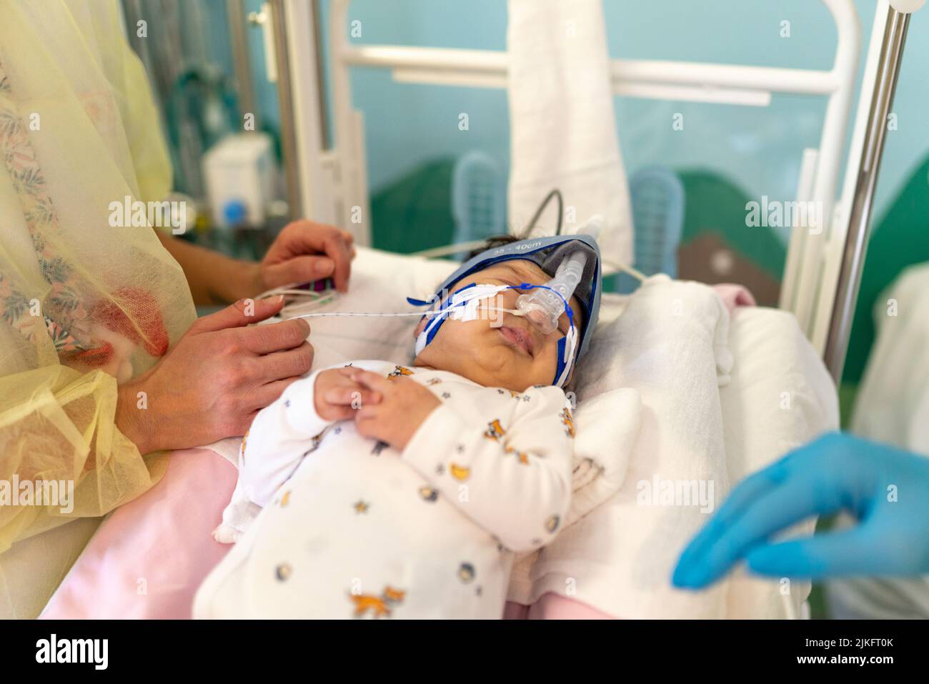 Bronchiolitis epidemic in a hospital pediatric ward Stock Photo - Alamy
