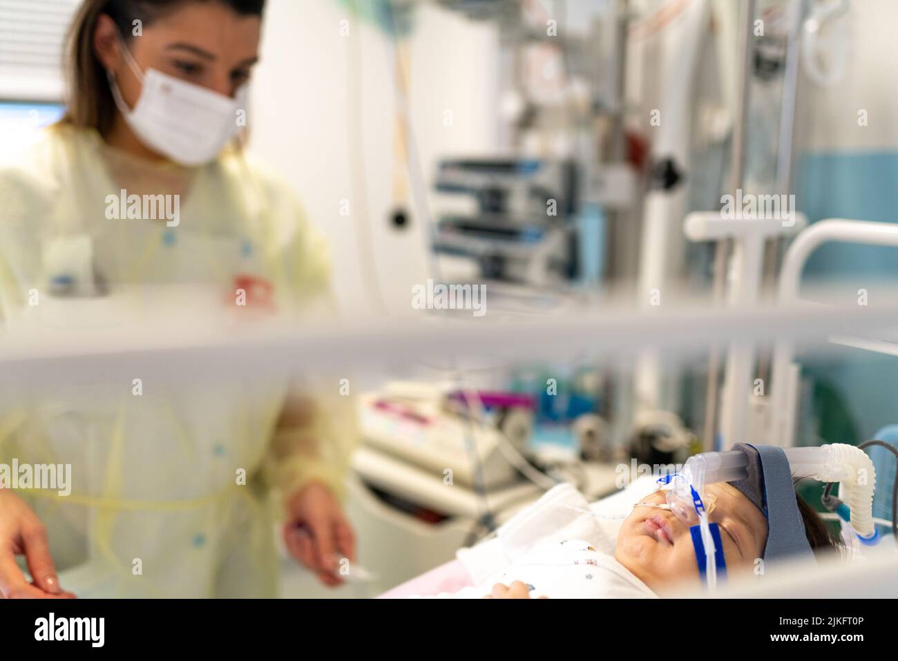 Bronchiolitis epidemic in a hospital pediatric ward Stock Photo - Alamy
