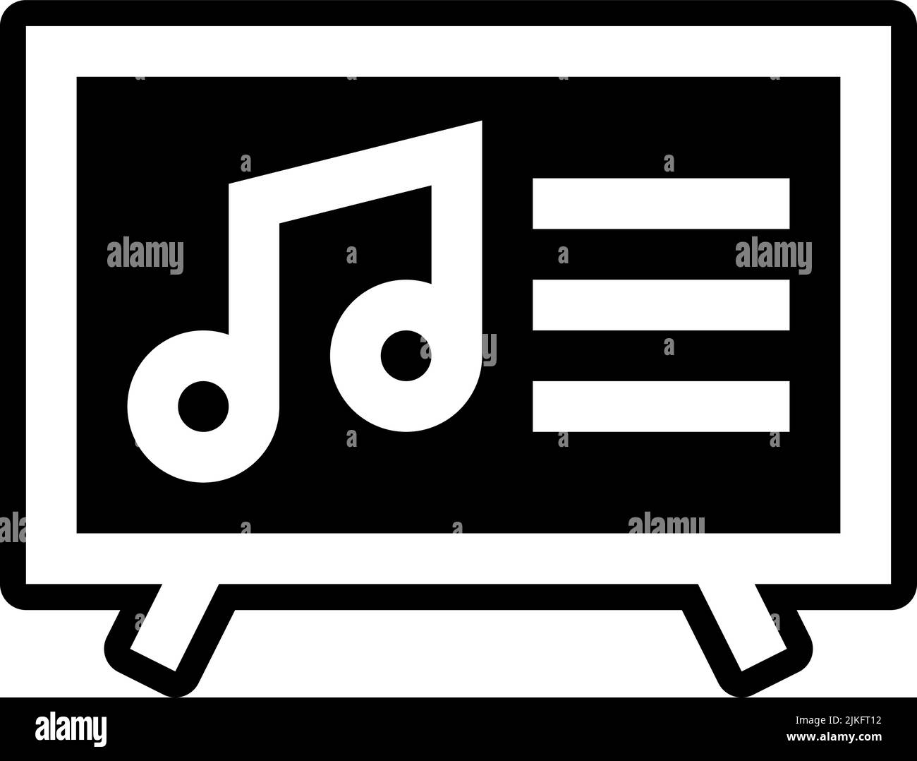 music icon black vector illustration Stock Vector Image & Art - Alamy