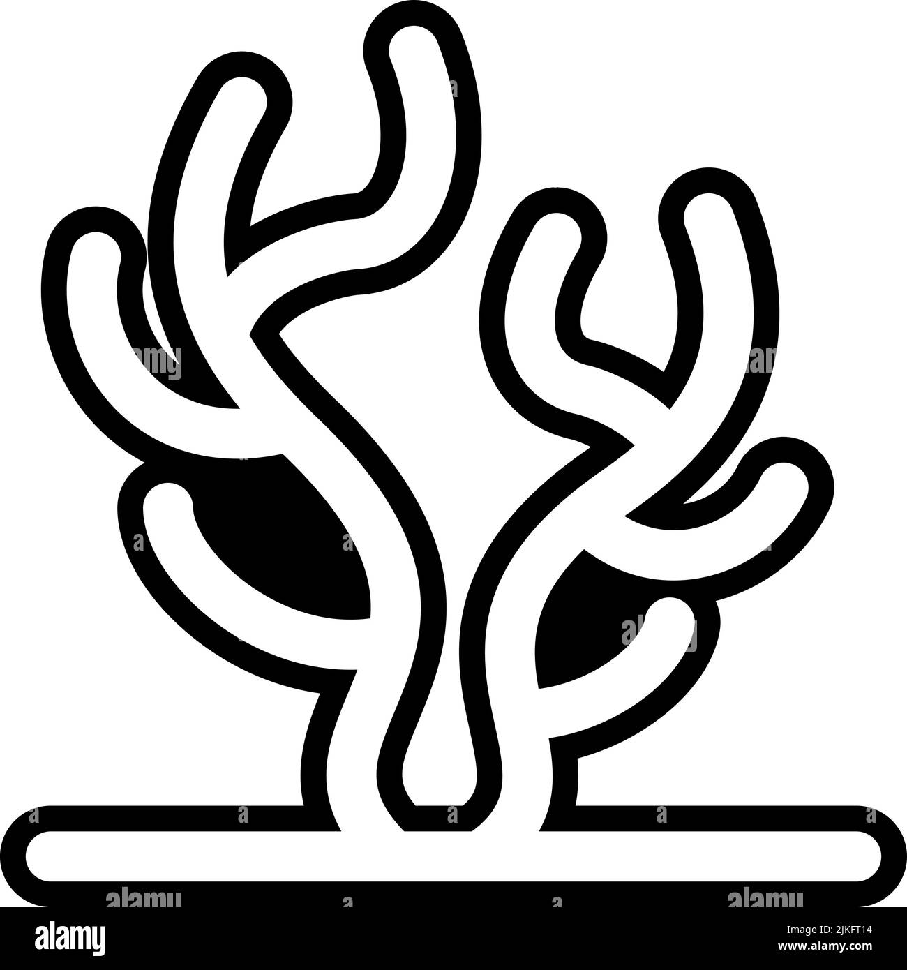 coral icon black vector illustration Stock Vector Image & Art - Alamy