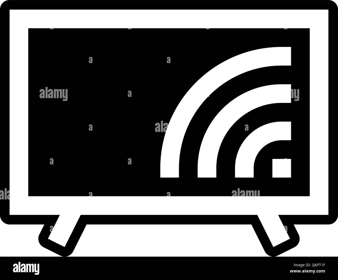 Smart tv icon Black and White Stock Photos & Images - Alamy