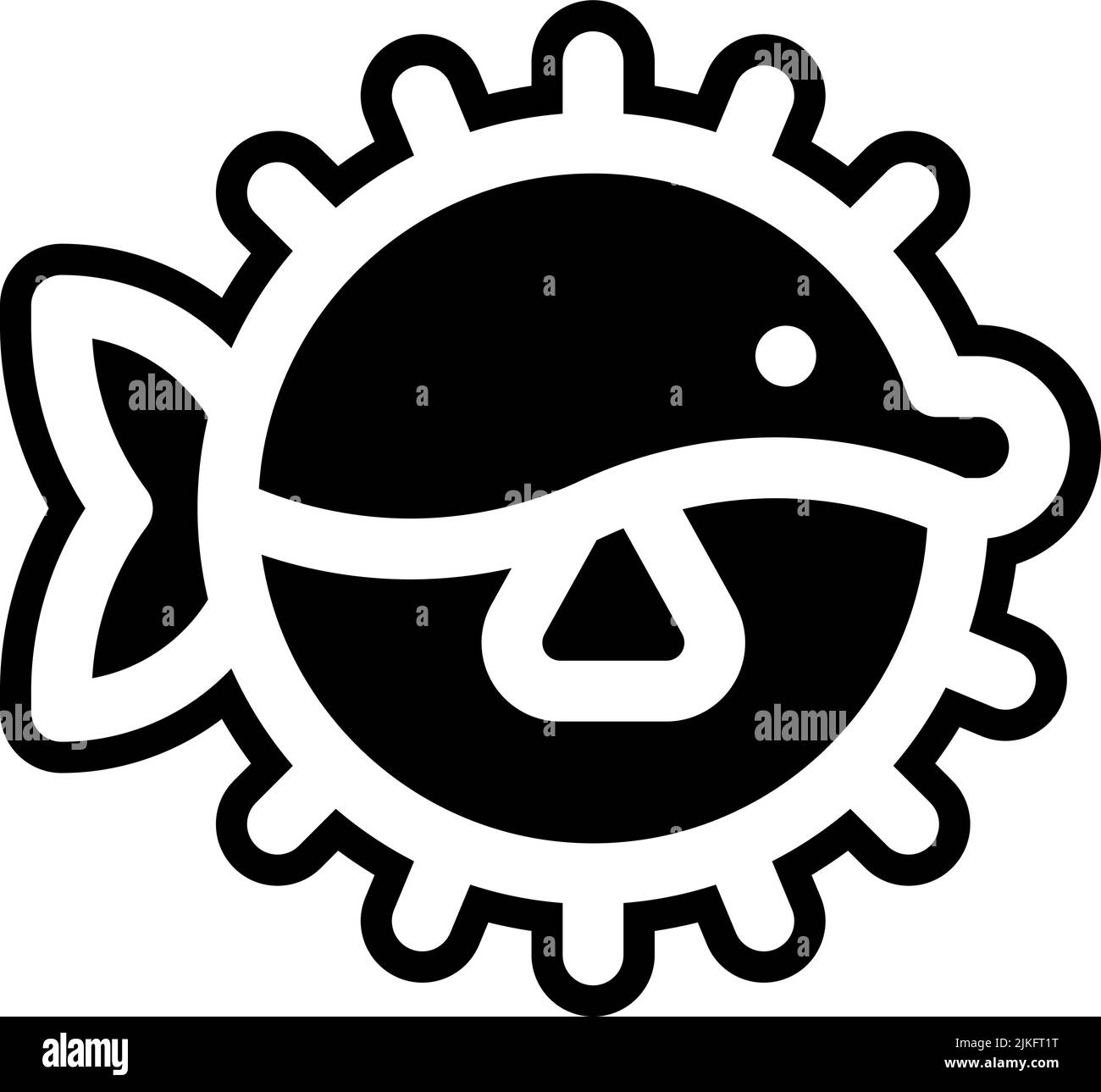 puffer fish icon black vector illustration Stock Vector Image & Art - Alamy
