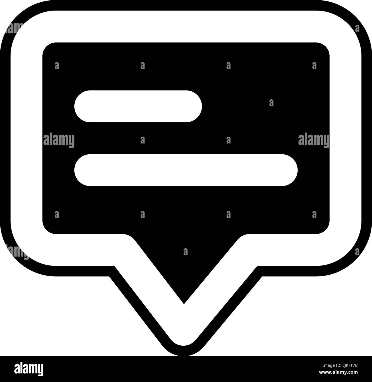 chat icon black vector illustration Stock Vector Image & Art - Alamy