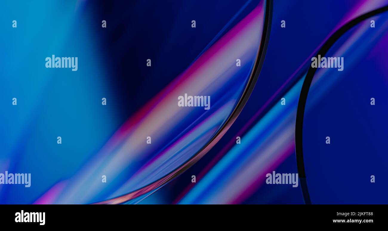 Glass curves refracting light - artistic business background - 3d ...