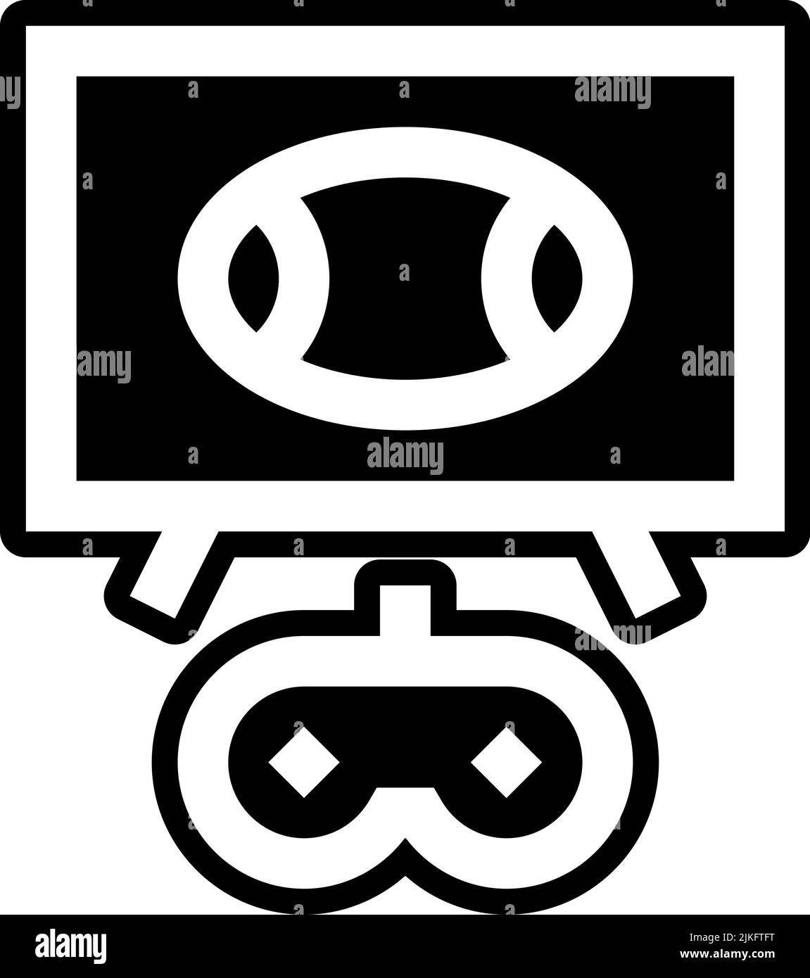 video game icon black vector illustration Stock Vector Image & Art - Alamy