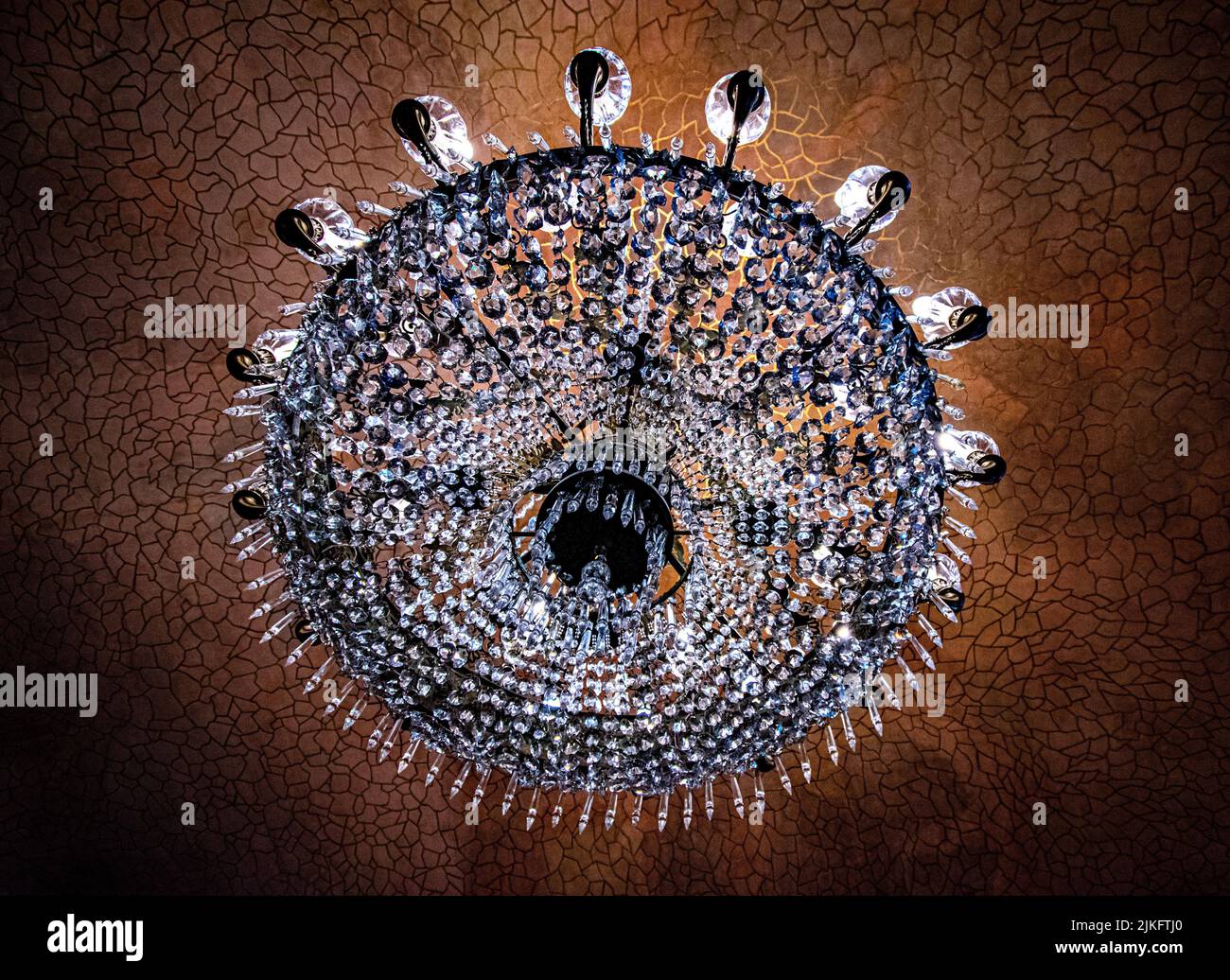 Low angle glass chandelier hi-res stock photography and images - Alamy