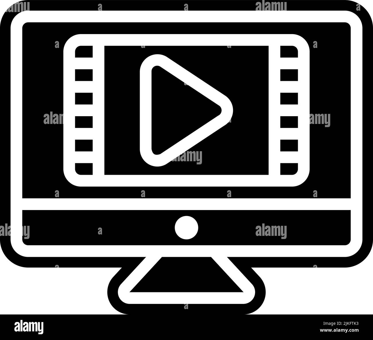 video stream icon black vector illustration Stock Vector Image & Art ...